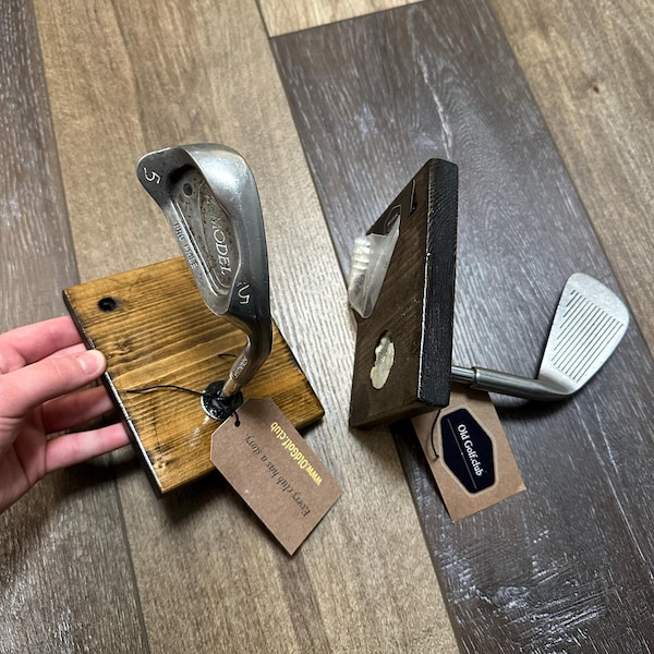 Golf Club Wall Hook - Hat or Towel Hook - Made From Upcycled Golf Irons ...