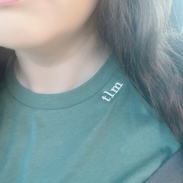 Collar T-shirt, Embroidered Initials Shirt, Bachelorette Party Shirts ...