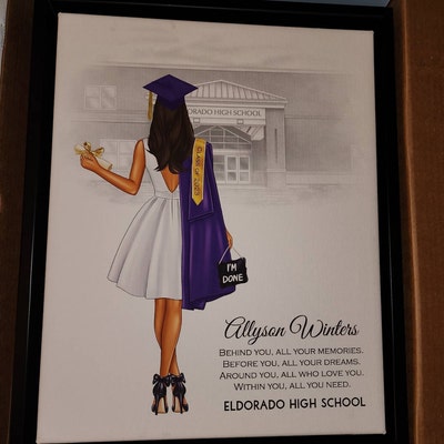 Custom Grad Illustration Graduation Gift for Him Custom - Etsy