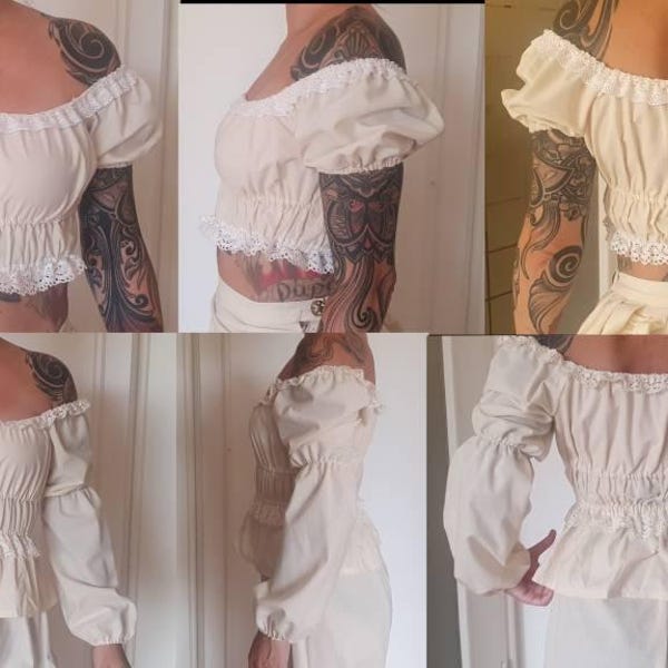 Ruffle Top Sewing Pattern | off Shoulder Peasant Blouse | Pattern ...