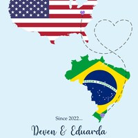 International Love Map-two Countries One Print Loch - Etsy Canada