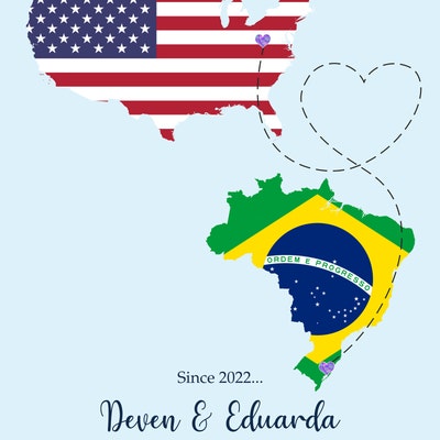 Exchange Student Map Port Washington New York USA - Etsy