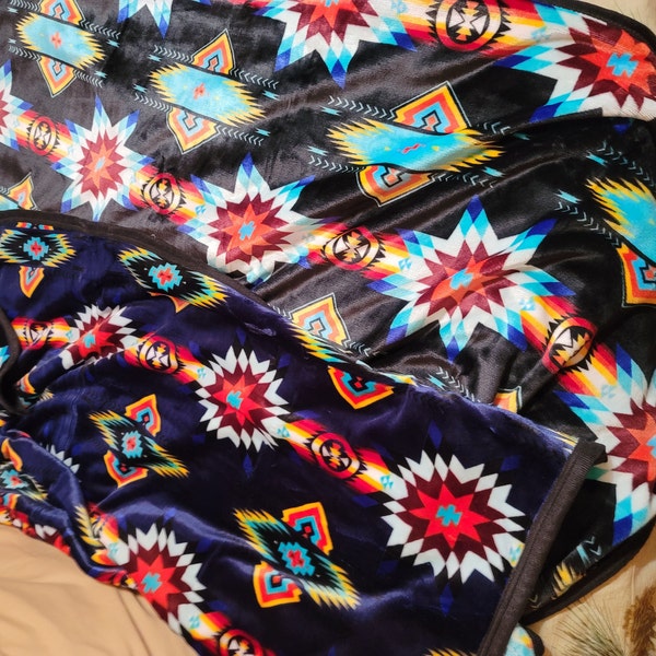 Southwest Native Design Super Soft Plush Reversible Full Size Blanket ...