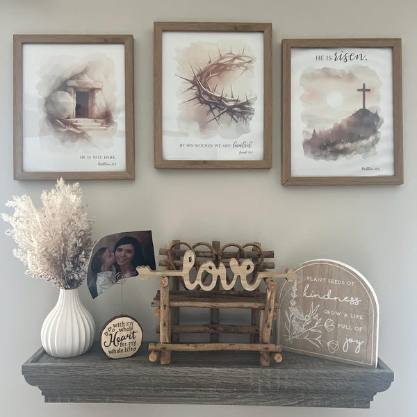 Set of 3 Isaiah 41:10, Joshua 1 9, Proverbs 3 5-6 Bible Verse Wall Art ...