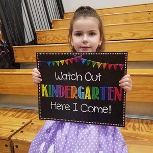 Watch Out Kindergarten Back to School Photo Prop Back to | Etsy