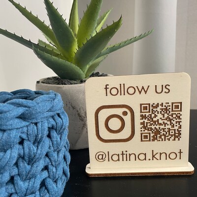 Individual QR Code Sign QR Code Plaque QR Code Website, Etsy, Facebook ...