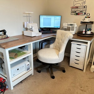 DIY L Shaped Desk Step by Step Instruction Plans - Etsy