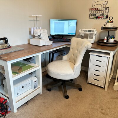 DIY L Shaped Desk Step by Step Instruction Plans - Etsy