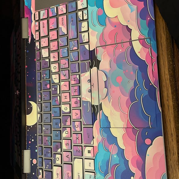 Custom Laptop Lid Skin Lenovo Art Decal Custom Sticker Personalization ...