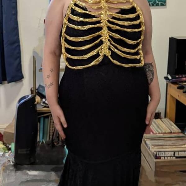 Gold Ribcage Corset Handmade | Fashionable Gold Ribcage Metal Corset ...