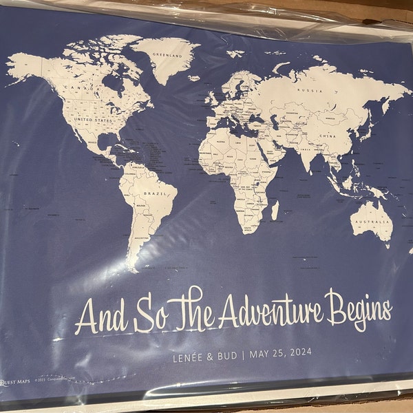 Push Pin Mini World Travel Map (color: Andalusia) - Personalizable Cork ...