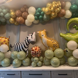 Safari Animal Balloons, Cheetah Balloon, Giraffe Balloon, Safari Party ...