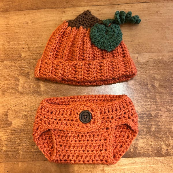 CROCHET PATTERN Baby Pumpkin Outfit, Crochet Pumpkin Costume, Pattern ...