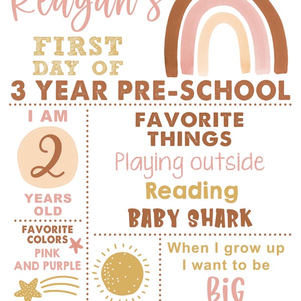 Last Day of 7th Grade Sign Printable, Girls Last Day in My Seventh ...