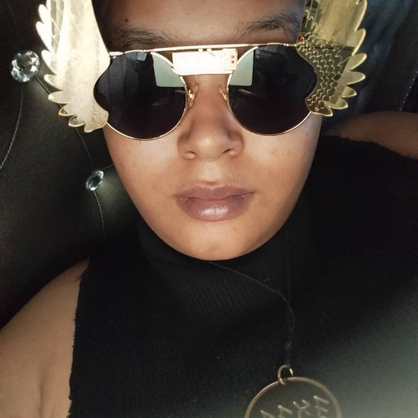 Moon Sunglasses Black Saturn Planet Cosmic Celestial Alien Outer Space ...