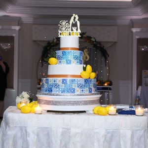 Cake Icing Template Italy Blue Tile Cake Icing Image Lemon Cake Image ...
