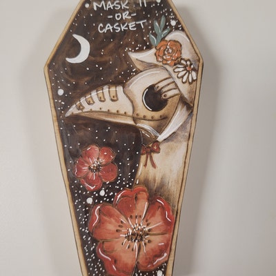 Plague Doctor/nurse Pastel Goth Shelf/wall Decor - Etsy