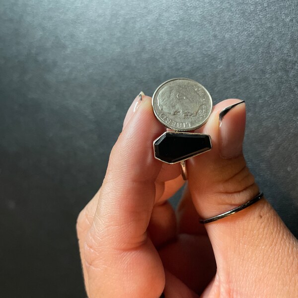 Classic Rectangular Flat Bar Ring, Silver Signet Ring, Men's Signet ...