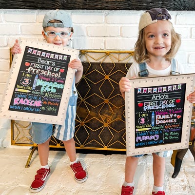 First Day of School Sign, Back to School Chalkboard, Reusable 1st Day ...