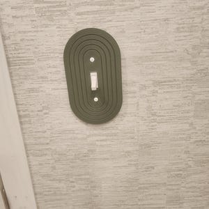 Geometric Wavy Line Light Switch Plate Cover, Decorative Wall Light ...