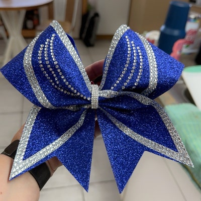 Glitter and Rhinestone Cheer Bow Black on Black - Etsy