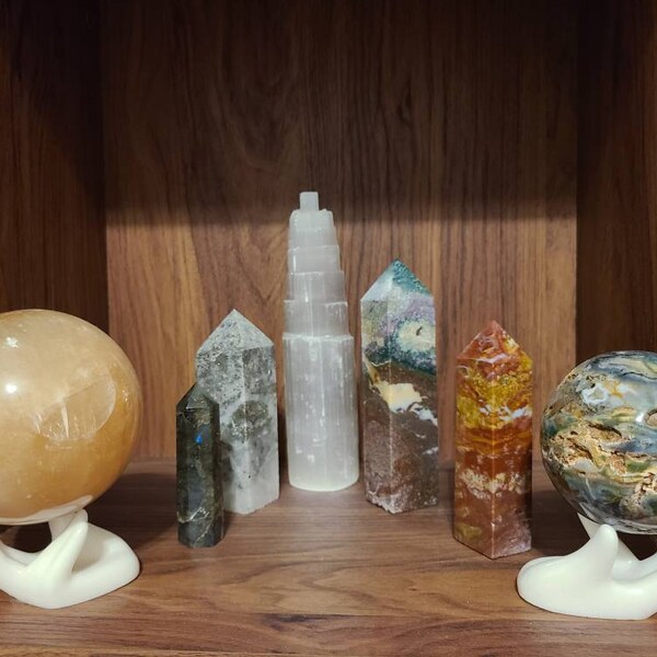 Sphere Stand - Resin Hand Sphere Holder, Crystal Holder, Crystal Sphere ...