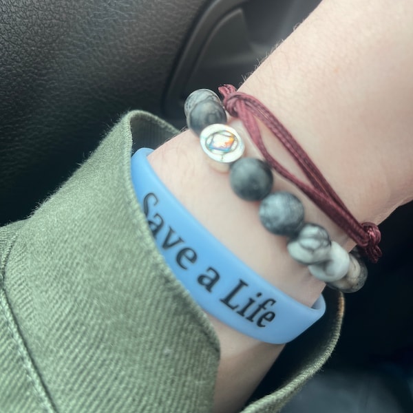 6mm Matte Amazonite Women's Recovery Beaded Bracelet Alcoholics ...