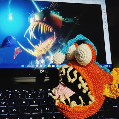 CROCHET PATTERN Angus the Anglerfish Crochet Amigurumi Stuffed Fish ...