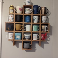 Estante de madera de forma especial, almacenamiento de tazas de té de ...