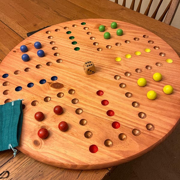 Extra Large Marble Wahoo, 4 Player Wahoo Board, 1"marble Wahoo Game ...