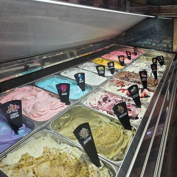 12 Pcs Gelato Flavor Markers, Ice Cream Labels, Flavor Tags, Gelato ...