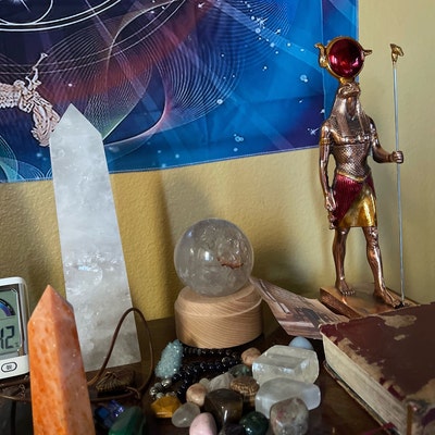 Unique Golden Red Statue of the Mighty Egyptian God Ra the - Etsy