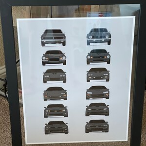 Chevy Camaro Generations 1967-present Inspired Car Poster Print Wall ...
