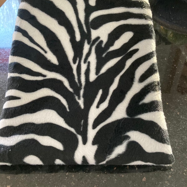 Zebra - Animal Print Polyester Velboa Fabric - Metre/half - Faux Fur ...
