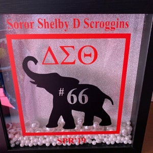 The ORIGINAL Personalized Elephant Shadow Box Delta - Etsy