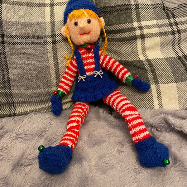 Ginger and Snap Elves Pdf Knitting Pattern Download - Knitted Flat ...