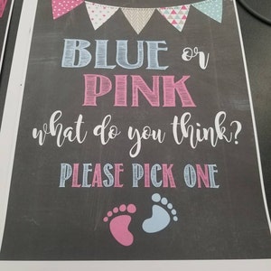 INSTANT DOWNLOAD Blue or Pink What Do You Think Printable - Etsy Canada