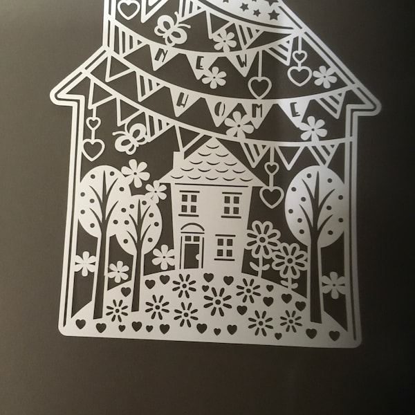 New Home Paper Cut Design. Svg / Dxf / Eps / Png Files and Pdf / Png ...