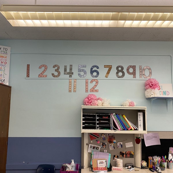 NEUTRAL Skip Counting Large Number Display | Neutral Classroom Decor - Etsy