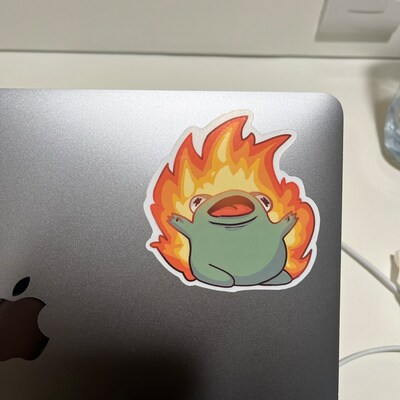 Arson Frog Sticker // Frog Meme Stickers, Frog Sticker for Luggage ...