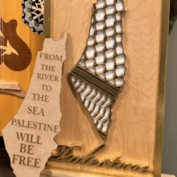 Wooden Palestine Map With Olive Branches: Carved Muslim Gift - Etsy