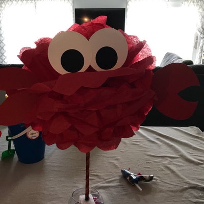 Crab Tissue Paper Pom Pom Kit Under the Sea Ocean Water - Etsy