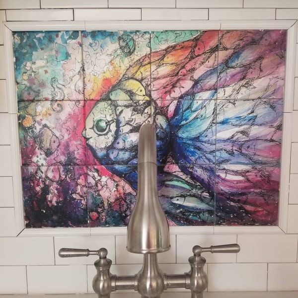 Seafood Mural 1 Home Decor Wall Murals Backsplash New Orleans Cuisine ...