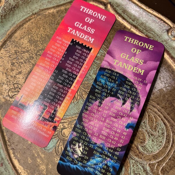 Throne of Glass Tandem Bookmarks | SJM Bookmarks | Acotar | Crescent ...