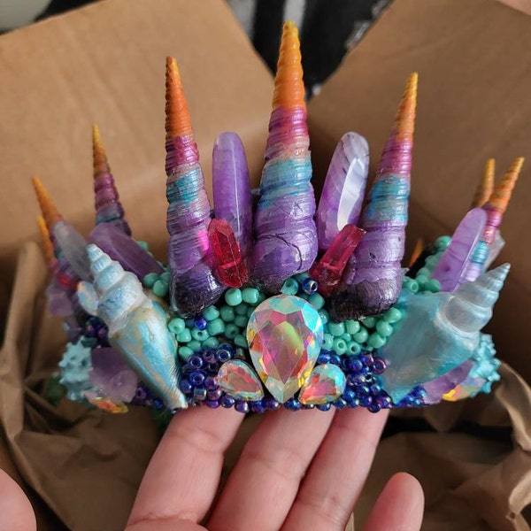 Seashell Atlantis Tiara Tourqoise Magic - Etsy