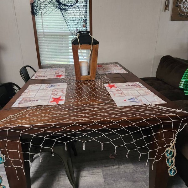 Decorative Fish Net -4'x12' / 6'x8' / 6'x15' - Blue, Black, White ...