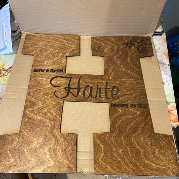 Monogram Wedding Guest Book Letter Sign, Wedding Guest Book ...