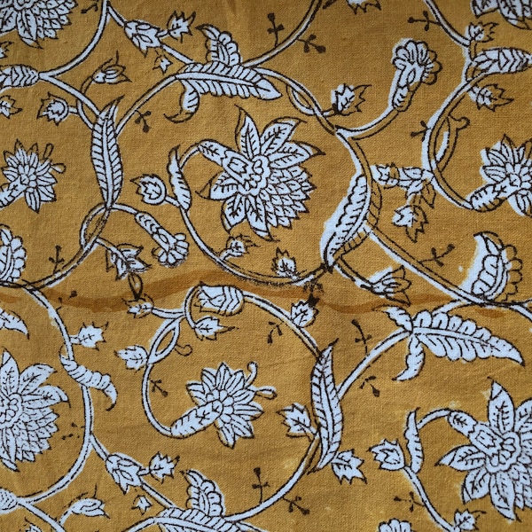 Mustard Floral 100% Cotton Round Table Cloth for Dining Table Kitchen ...