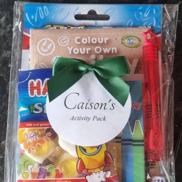 Childrens Wedding Activity Pack Pre-filled Party Bag Wedding Favour ...
