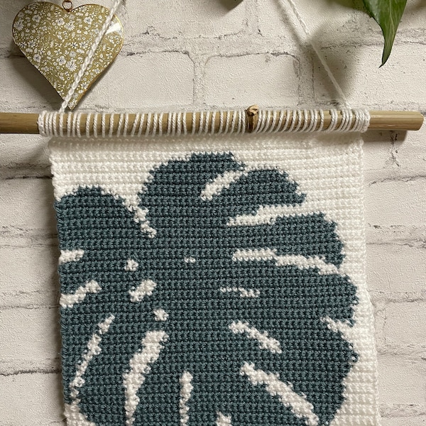 Crochet Pattern - Monstera Leaf Tapestry/wall Hanging | Instant ...